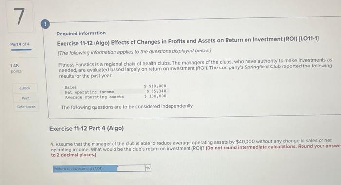 Solved Required information Exercise 11-12 (Algo) Effects of | Chegg.com