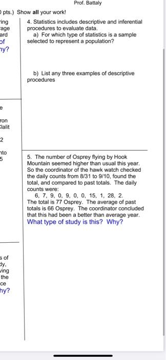 Solved b) List any three examples of descriptive procedures | Chegg.com
