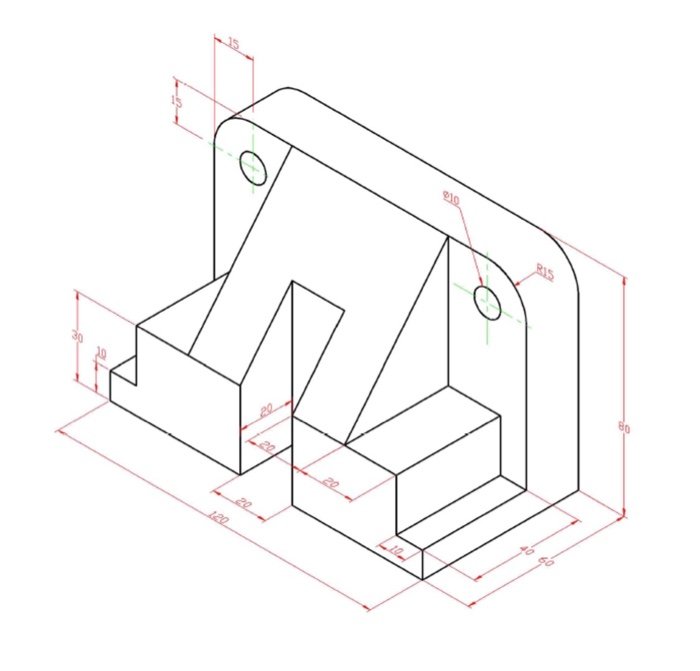 Solved auticad free hand sketchAutoCad Free Hand sketch top | Chegg.com