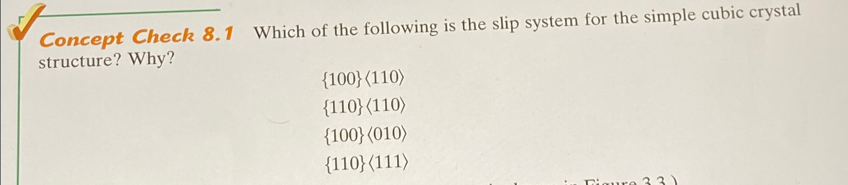 Solved Concept Check 8.1 ﻿Which of the following is the slip | Chegg.com