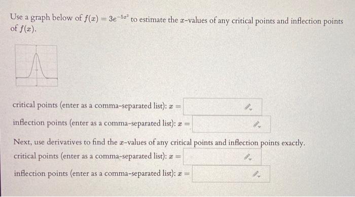 Solved Use a graph below of f(x) = 3e-5x" to estimate the | Chegg.com