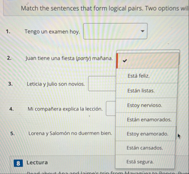 Solved Match the sentences that form logical pairs. Two | Chegg.com