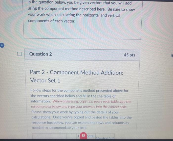 Solved Part 2 - Component Method Example 1 (Note, the text | Chegg.com