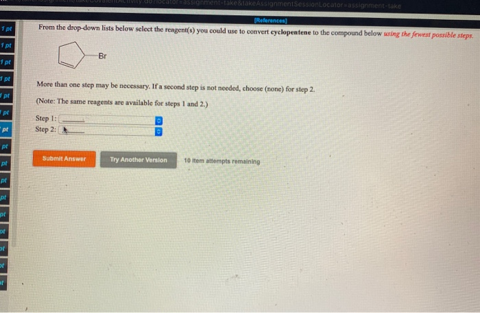 Solved References From the drop-down lists below select the | Chegg.com