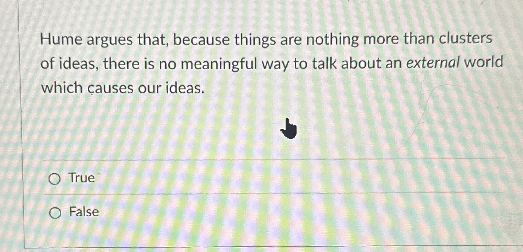 Solved Hume argues that, because things are nothing more | Chegg.com