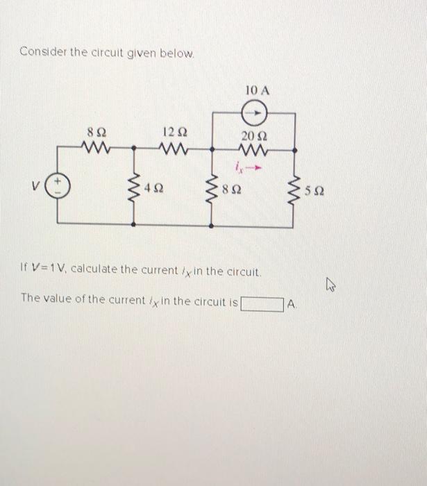 Solved 2 Consider the circuit given below 12 M 712 192 w | Chegg.com