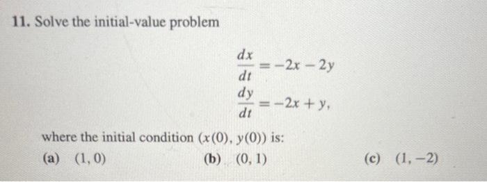 Solved 11. Solve the initial-value problem | Chegg.com