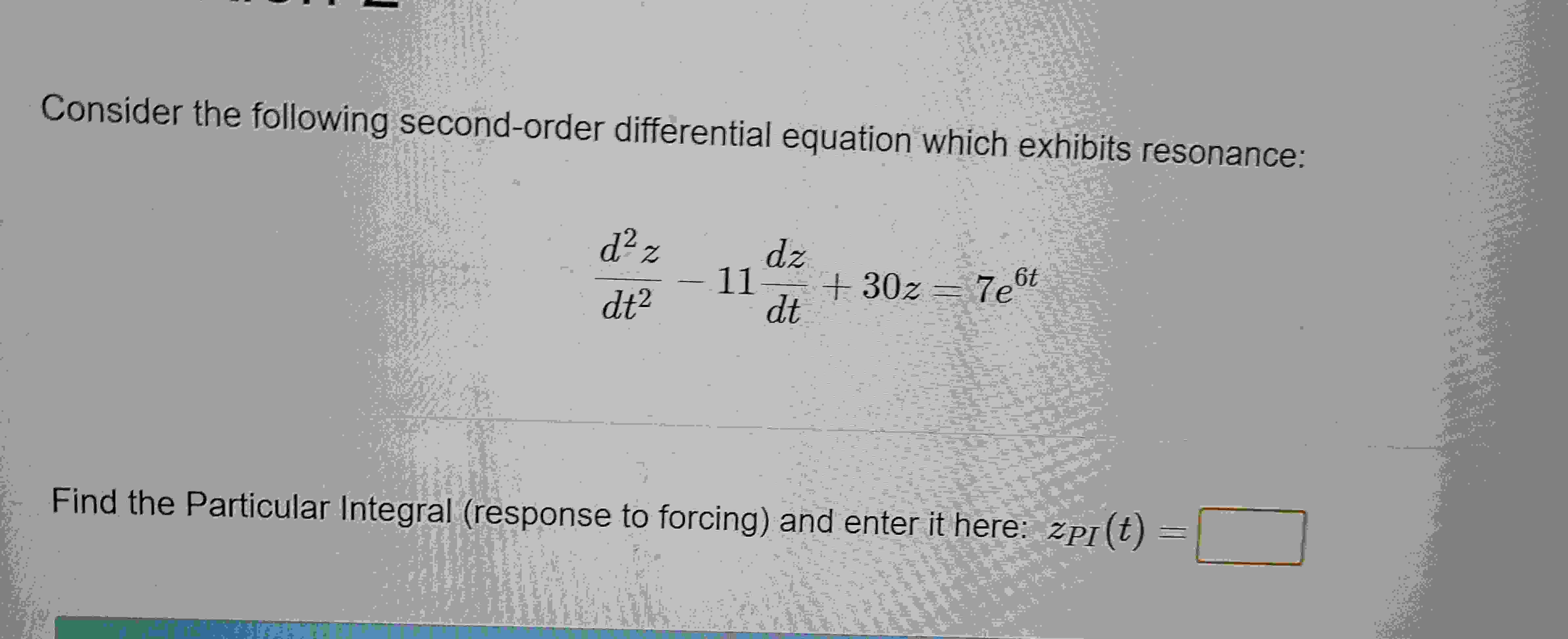 Solved Consider the following second-order differential | Chegg.com