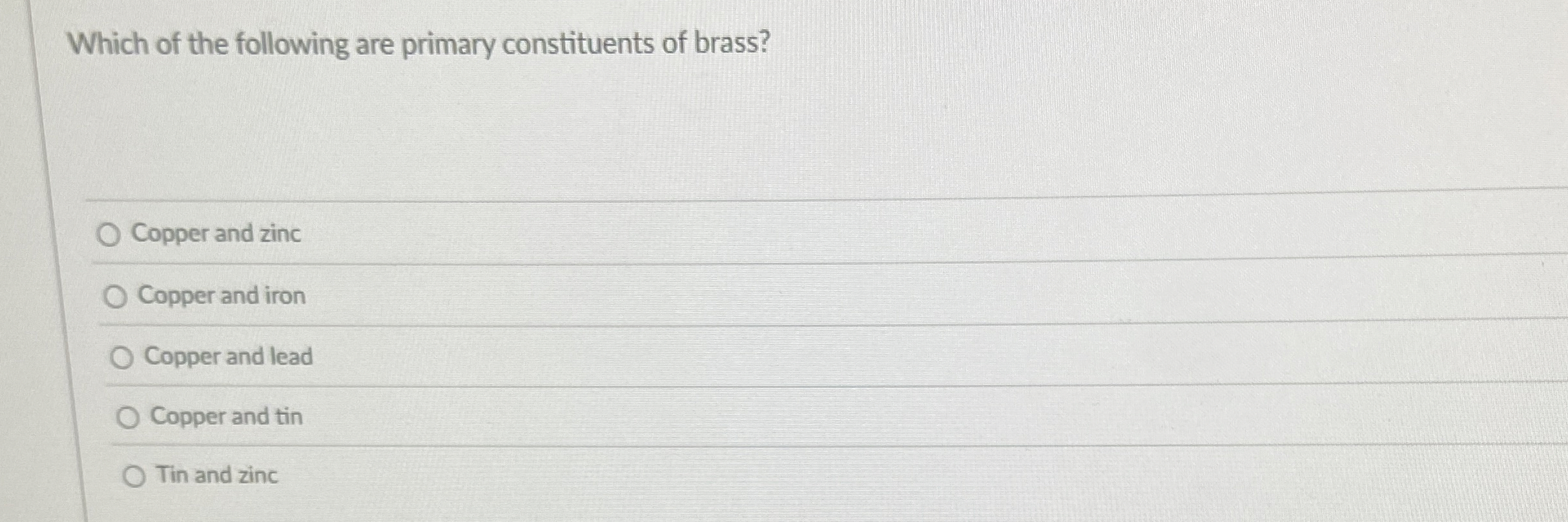 Solved Which of the following are primary constituents of | Chegg.com