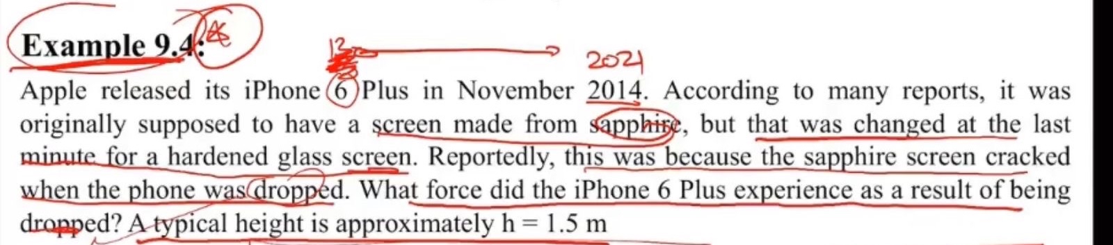 Solved Example 9.4Apple released its iPhone (6) ﻿Plus in | Chegg.com
