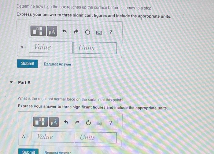 Solved When the 9-kg box reaches point A it has a speed | Chegg.com