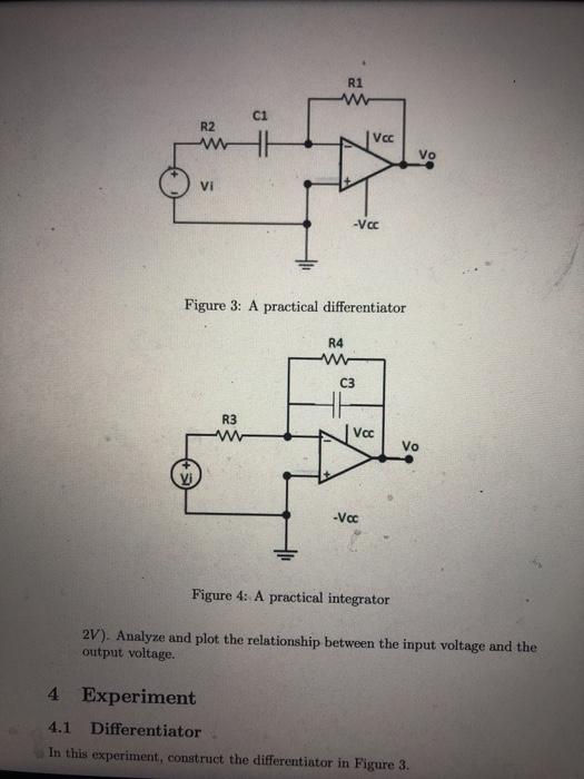 Solved A simple differentiator based on the RC Op-Amp | Chegg.com