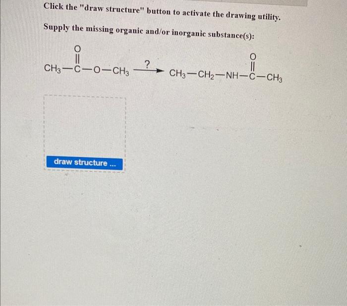 Solved Click the "draw structure" button to activate the | Chegg.com