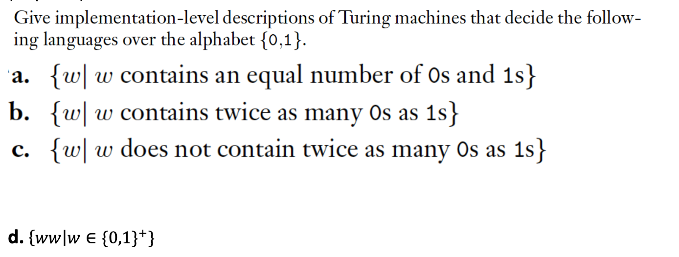Solved Give implementation-level descriptions of Turing | Chegg.com