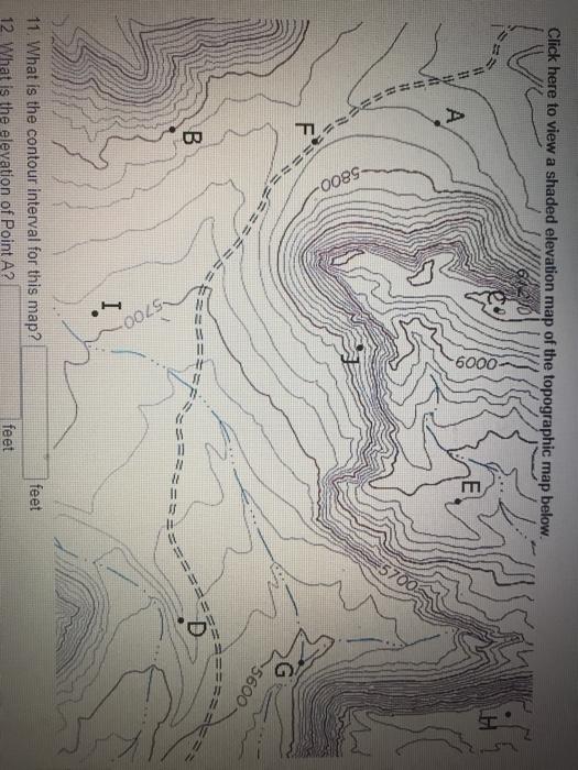Solved Click here to view a shaded elevation map of the | Chegg.com