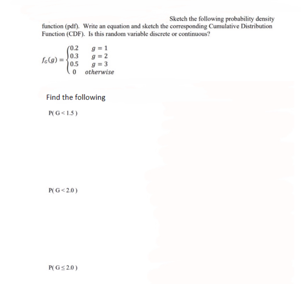 Solved Sketch the following probability density function | Chegg.com