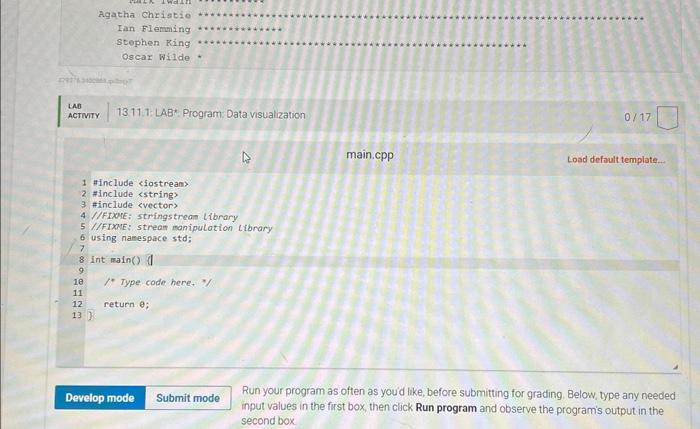 Solved 1311 Lab Program Data Visualization 1 Prompt 2457