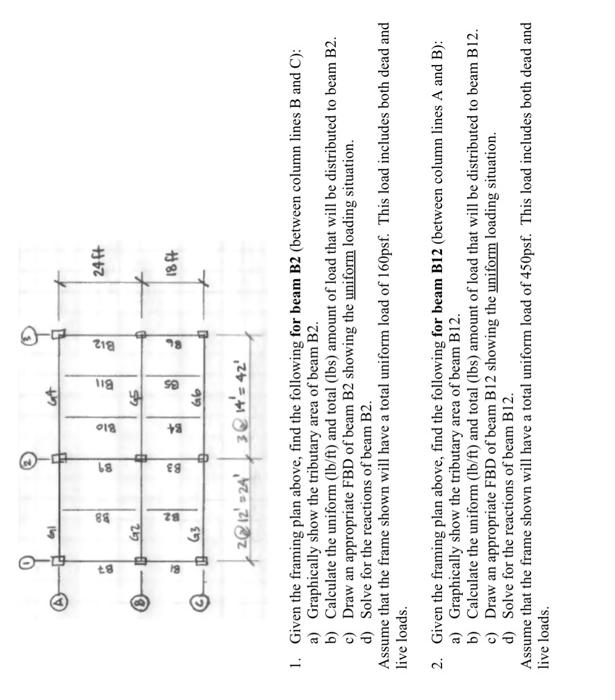 Solved 1. Given the framing plan above, find the following | Chegg.com Solved 1. Given the framing plan above, find the following | Chegg.com