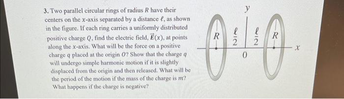 Solved 3. Two parallel circular rings of radius R have their | Chegg.com