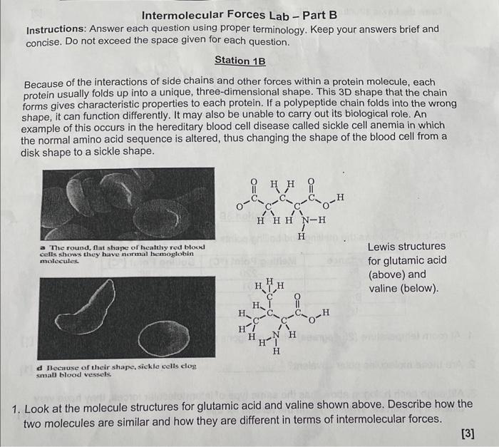 Solved Intermolecular Forces Lab - Part B Instructions: | Chegg.com