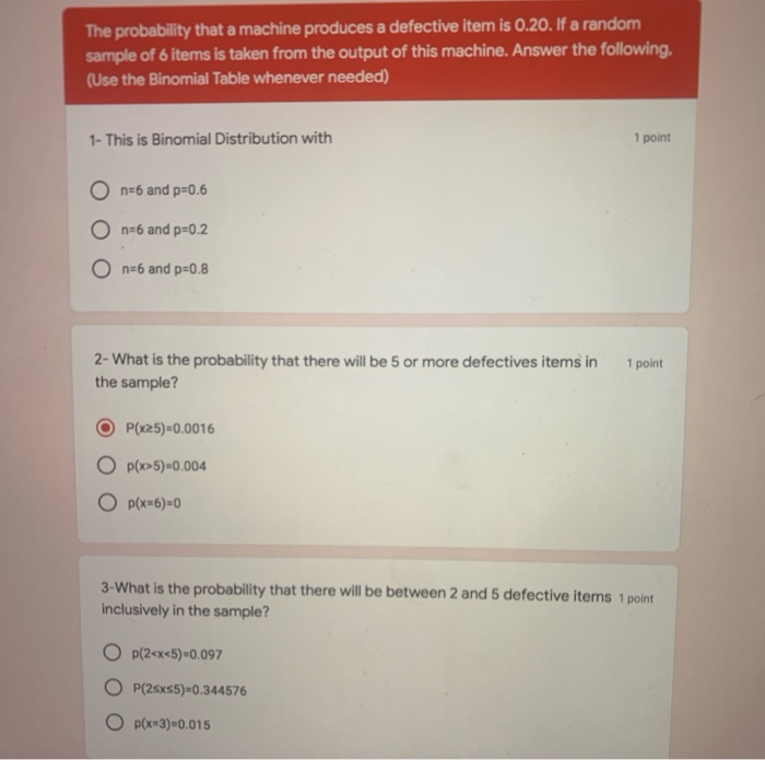 Solved The probability that a machine produces a defective | Chegg.com