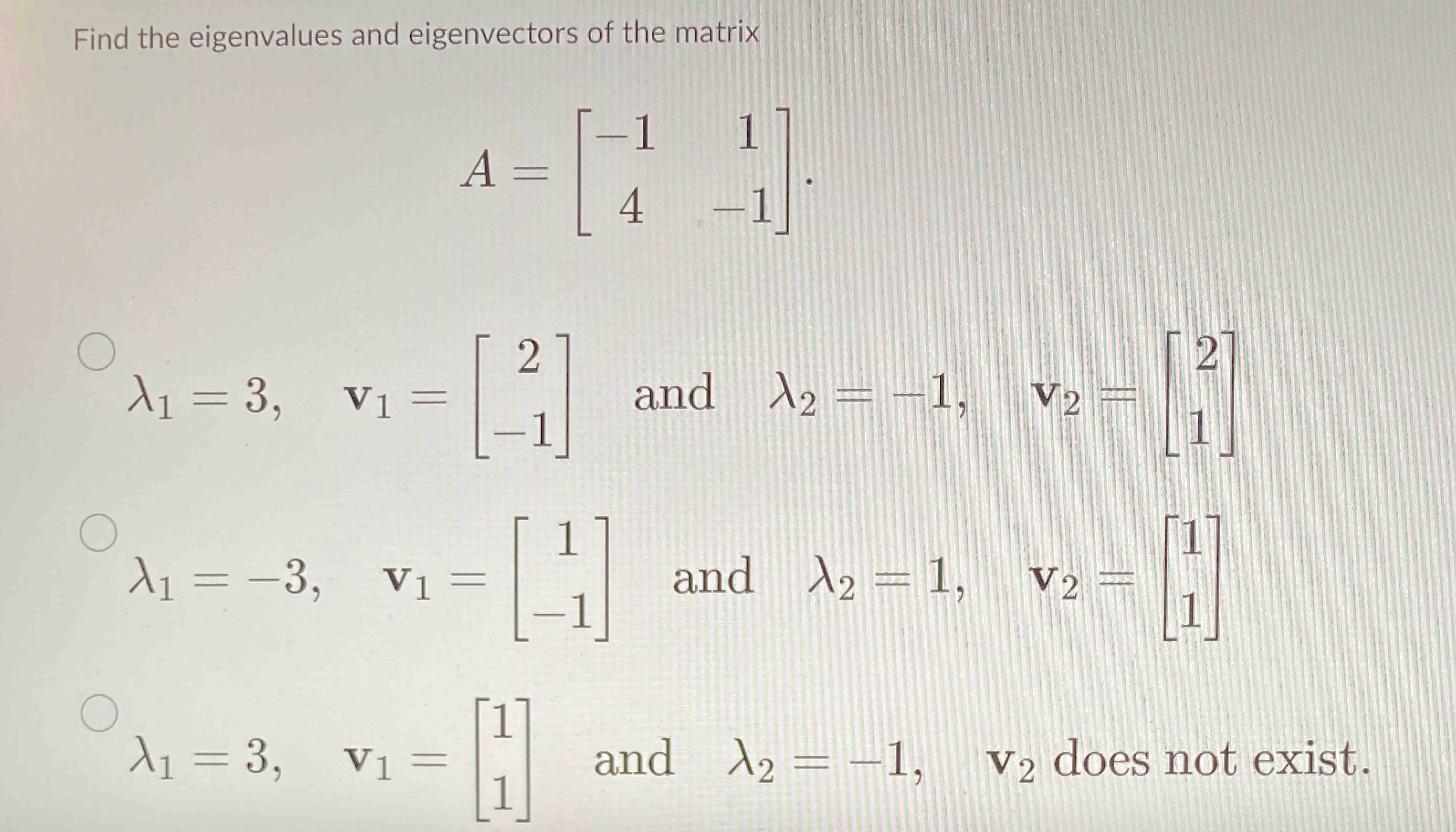 Solved Find the eigenvalues and eigenvectors of the | Chegg.com