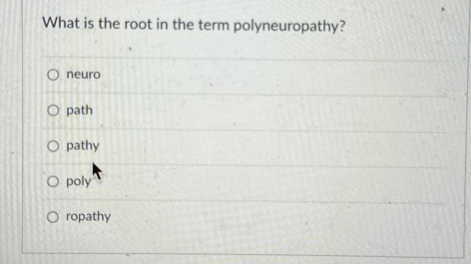Solved What is the root in the term | Chegg.com