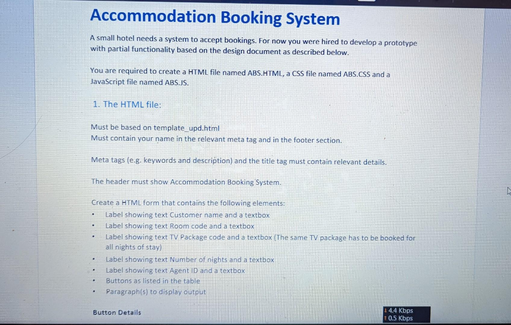 Solved A small hotel needs a system to accept bookings. For | Chegg.com
