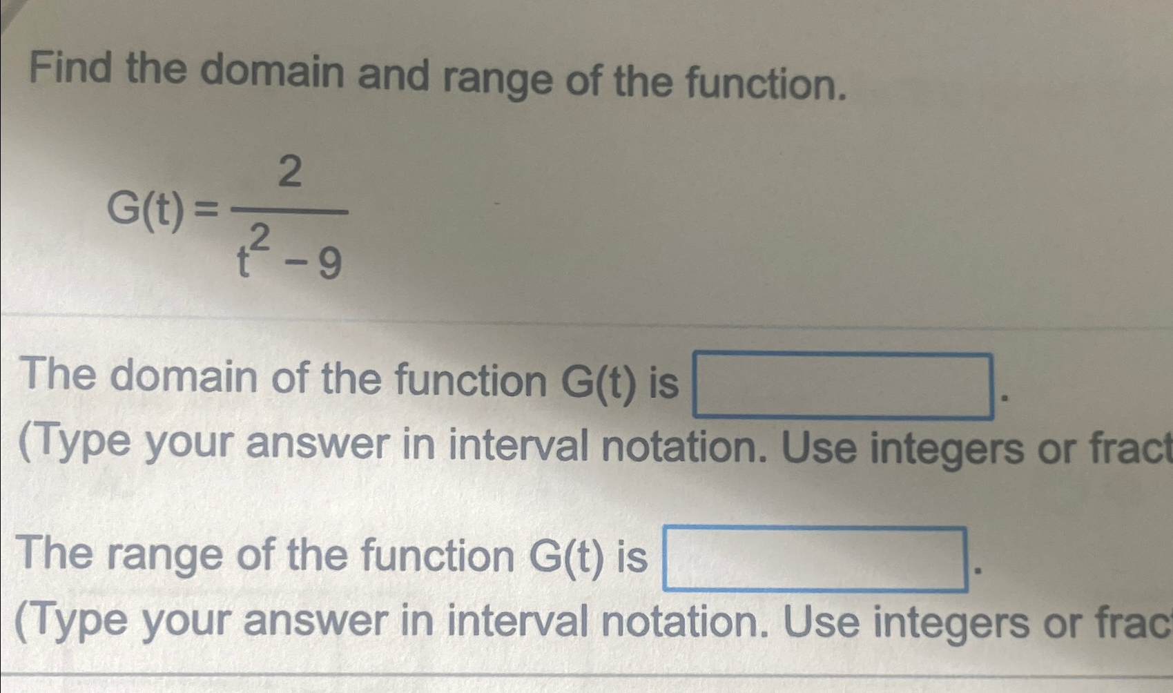 Solved Find the domain and range of the | Chegg.com