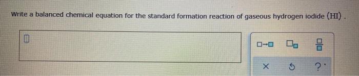 Solved Write a balanced chemical equation for the standard | Chegg.com