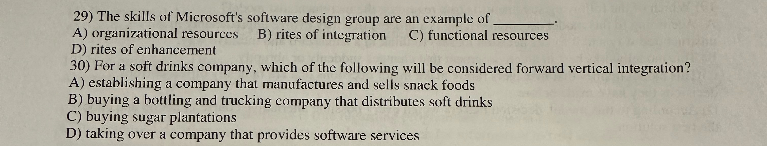 Solved The skills of Microsoft's software design group are | Chegg.com