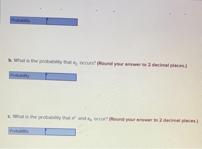 Solved Consider the following joint probability table. | Chegg.com