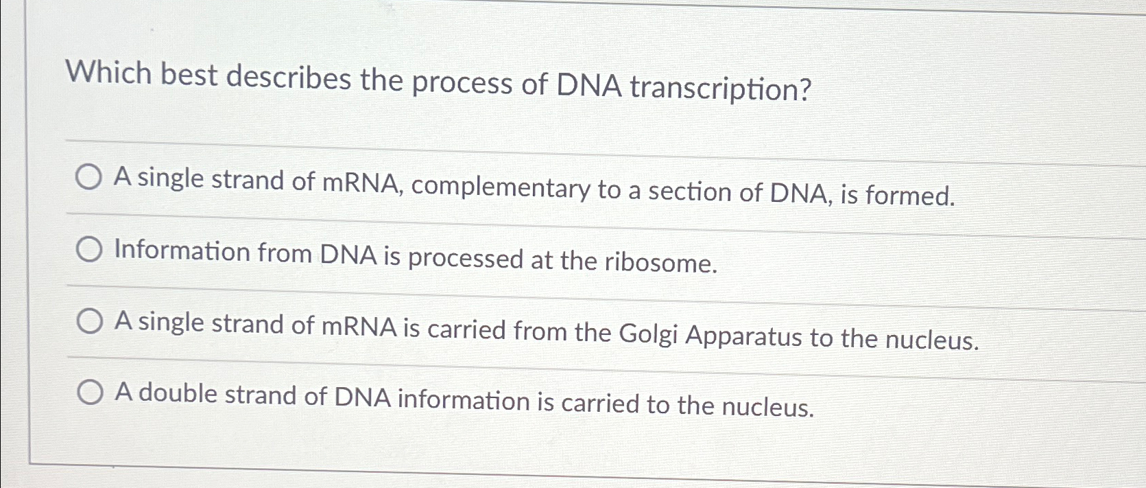 Solved Which best describes the process of DNA | Chegg.com