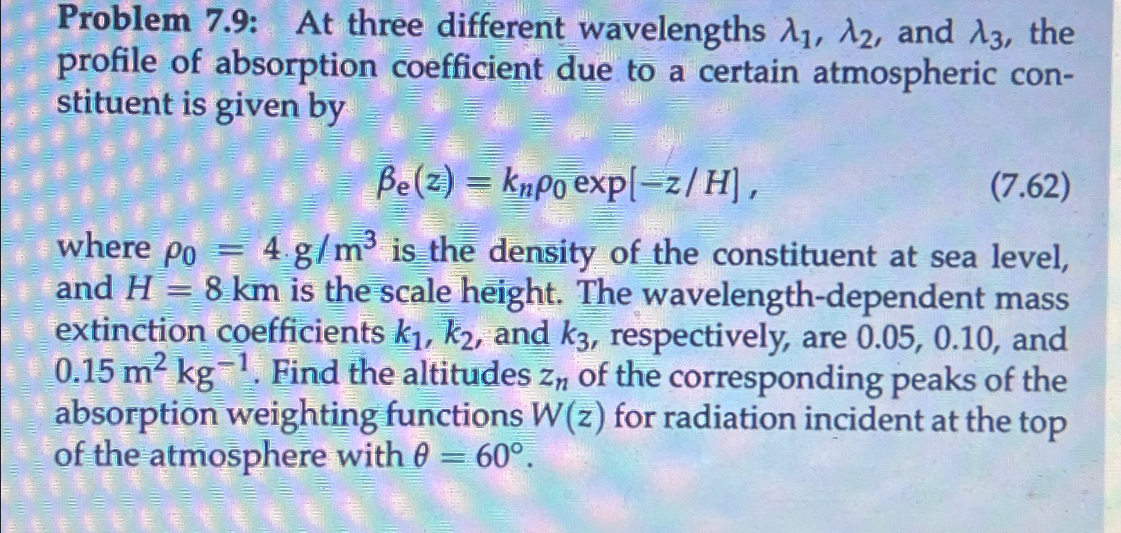 Solved Problem 7.9: At three different wavelengths λ1,λ2, | Chegg.com