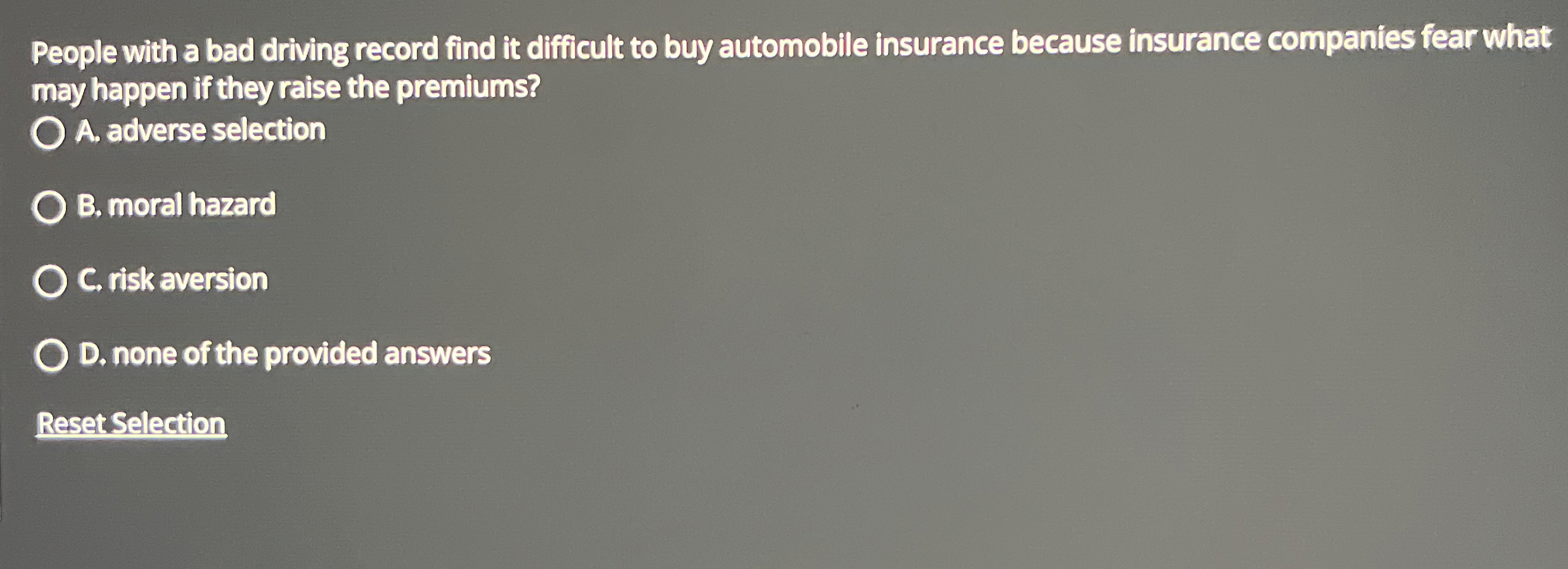 Solved People with a bad driving record find it difificult | Chegg.com