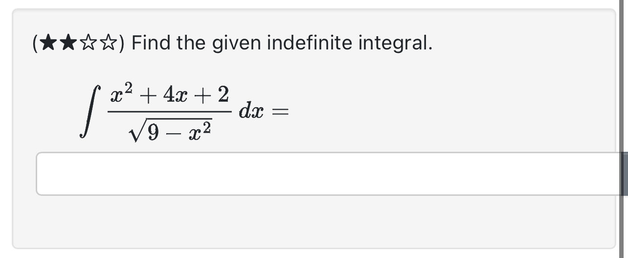 Solved (******ϖϖ) ﻿Find the given indefinite | Chegg.com