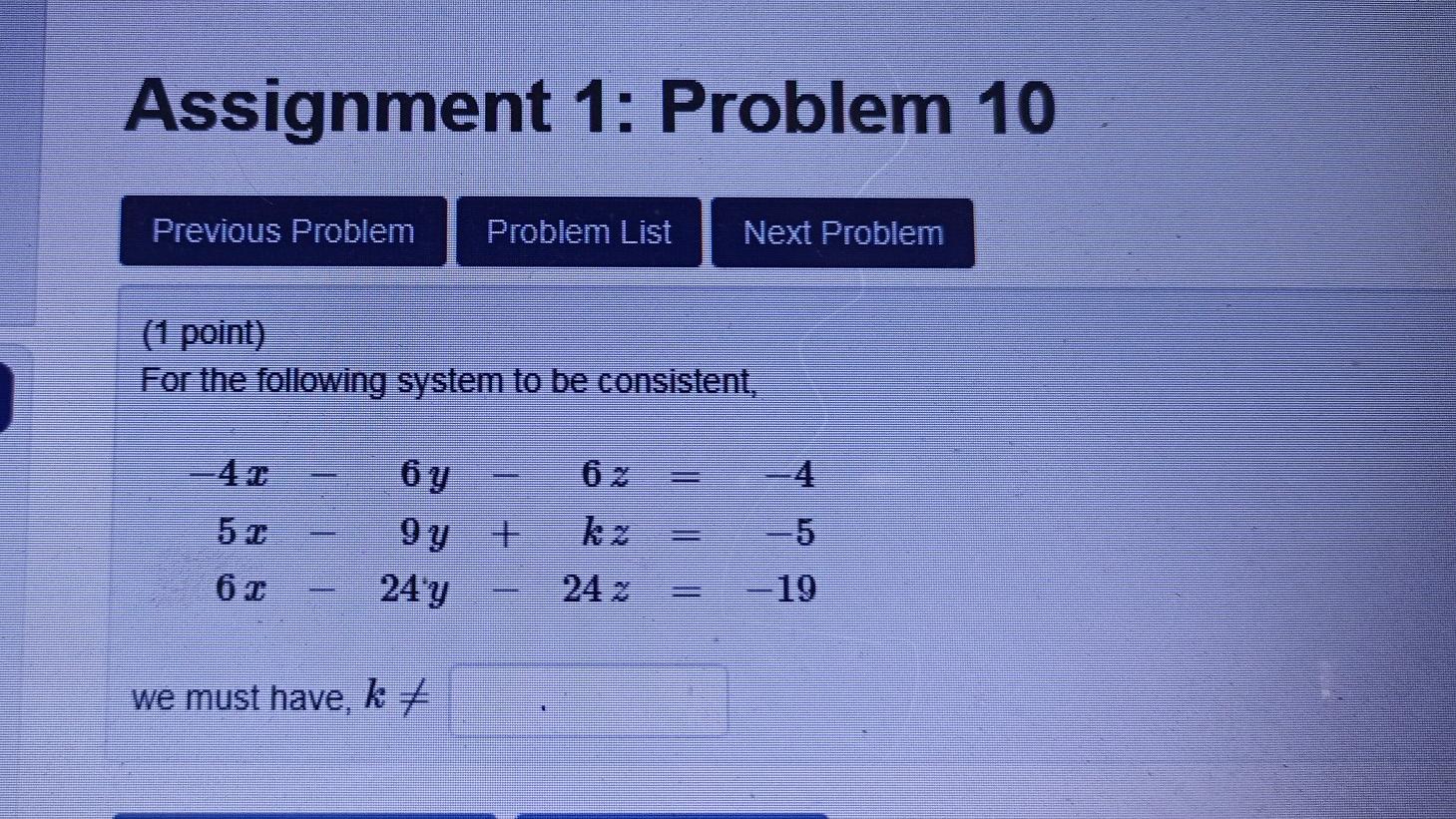 Solved Assignment 1 Problem 10 Previous Problem Problem 6603