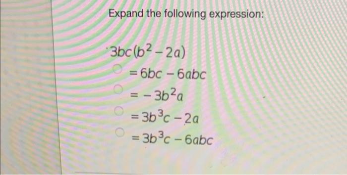 Solved Expand the following expression: | Chegg.com