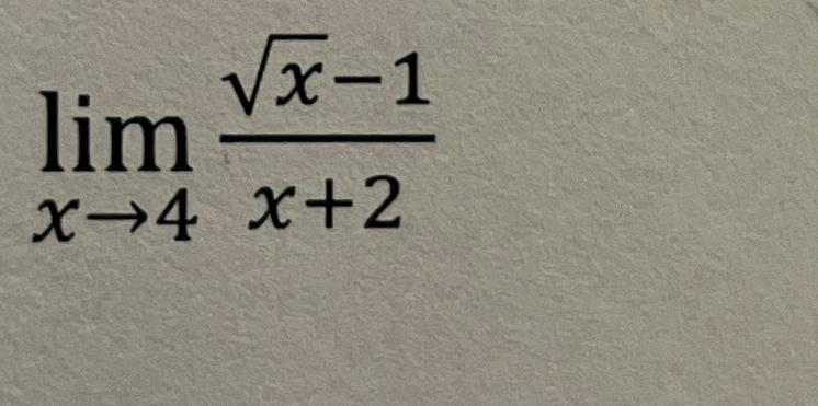 Solved limx→4x2-1x+2 | Chegg.com