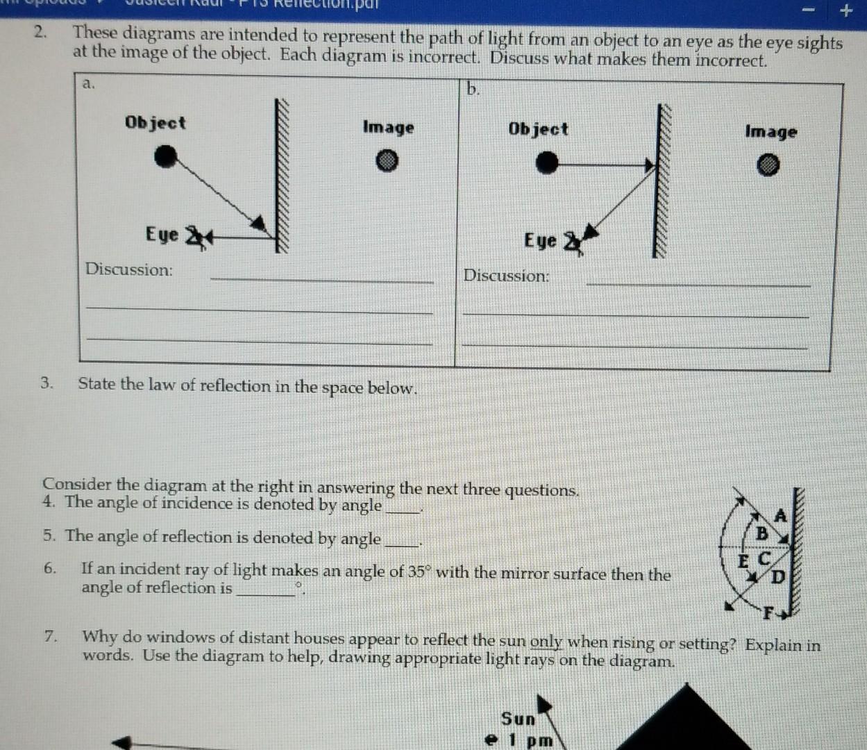 Solved 2. 1. par These diagrams are intended to represent | Chegg.com