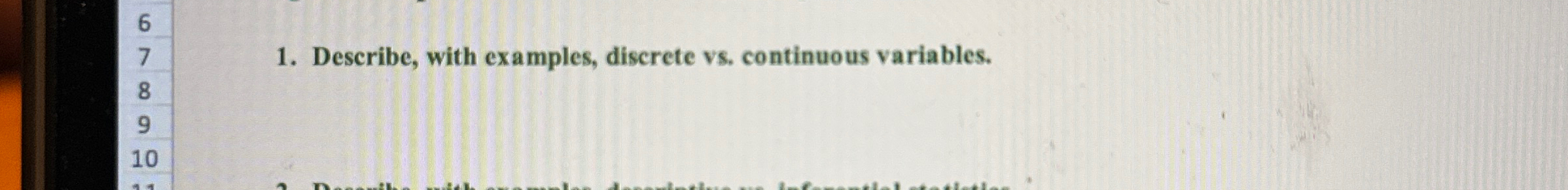Solved \table[[6],[],[8],[9],[10]]Describe, with examples, | Chegg.com