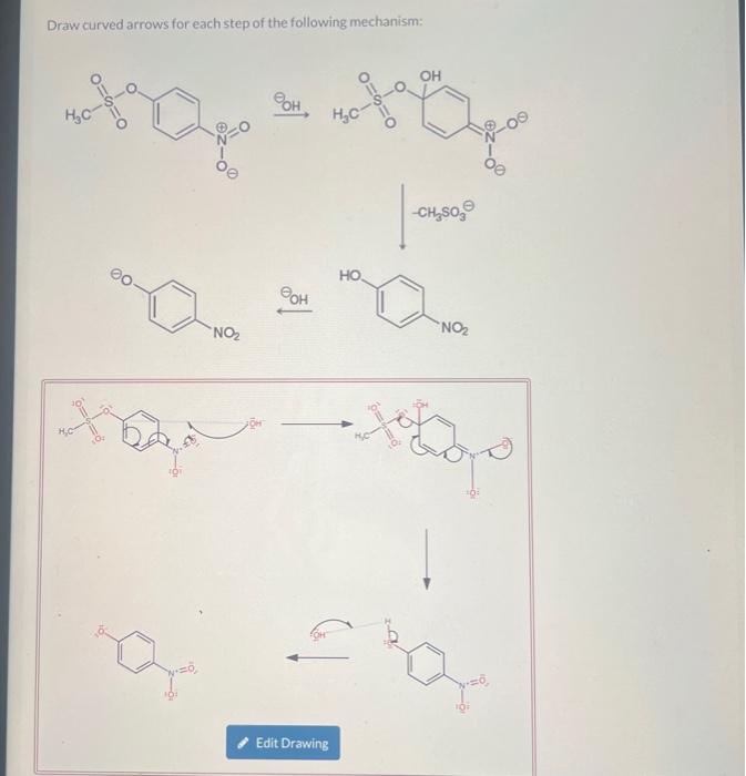 Solved Draw curved arrows for each step of the following | Chegg.com