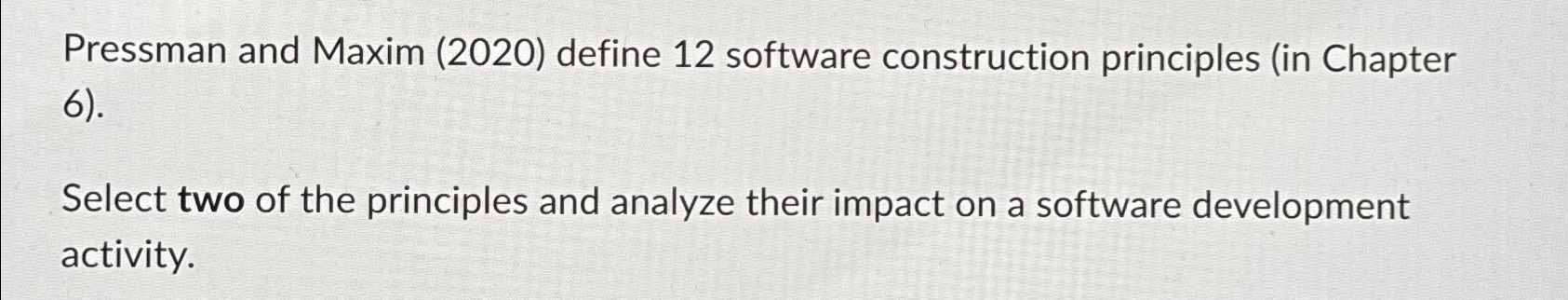 Solved Pressman and Maxim (2020) ﻿define 12 ﻿software | Chegg.com