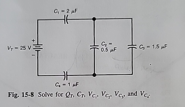 Solved Fig. 15-8 ﻿Solve for QT,CT,VC1,VC2,VC3, ﻿and VC4. | Chegg.com