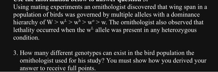 Solved Use the information below to answer question 3. Using | Chegg.com