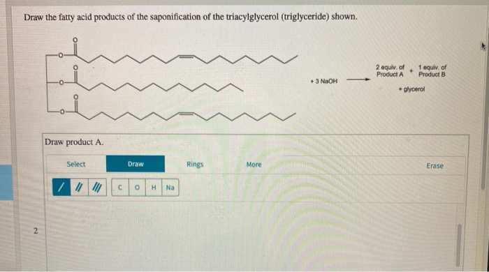 Solved Draw the fatty acid products of the saponification of | Chegg.com