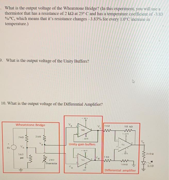 Solved What is the output voltage of the Wheatstone Bridge? | Chegg.com