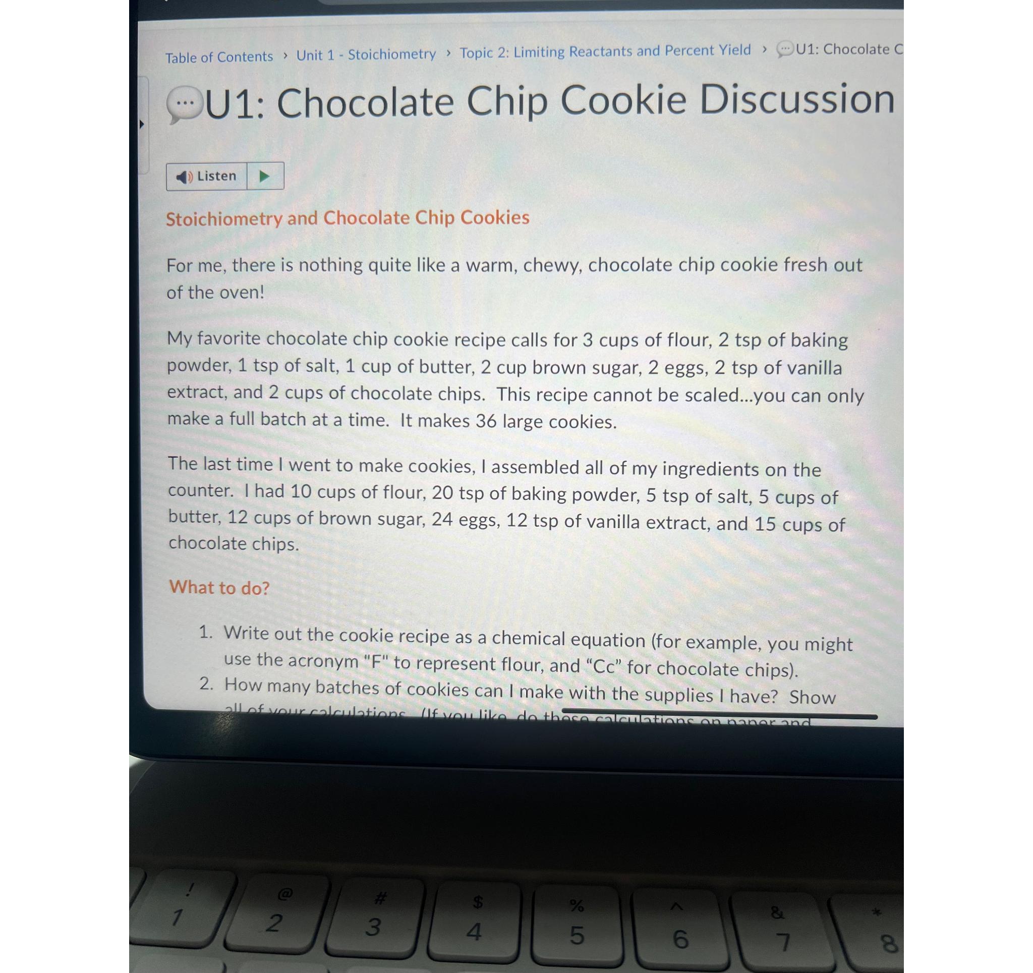 Solved Table of Contents > ﻿Unit 1 - ﻿Stoichiometry > ﻿Topic | Chegg.com