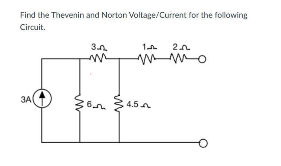 Solved Find the Thevenin and Norton equivalent for the | Chegg.com