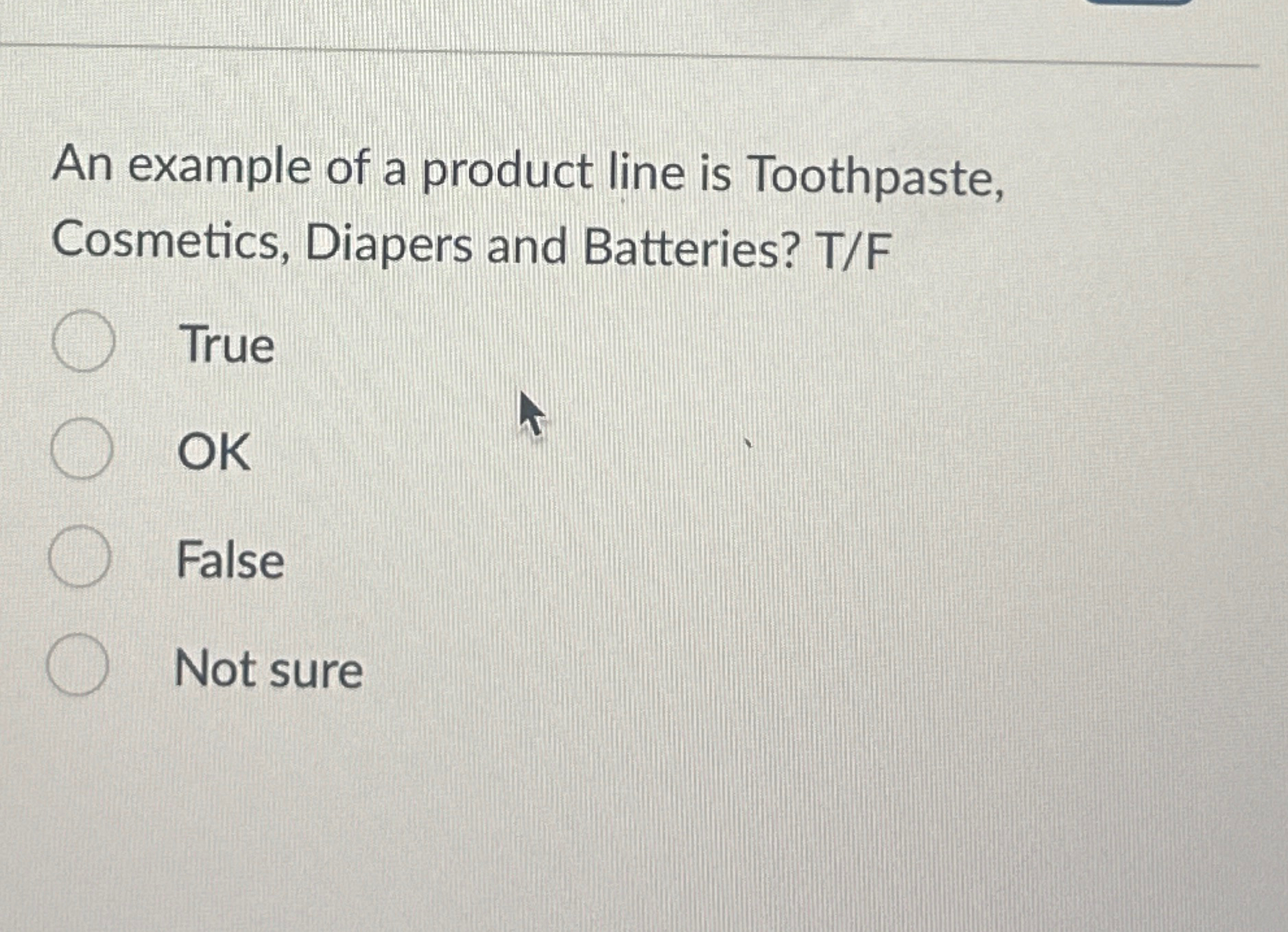 Solved An example of a product line is Toothpaste, | Chegg.com